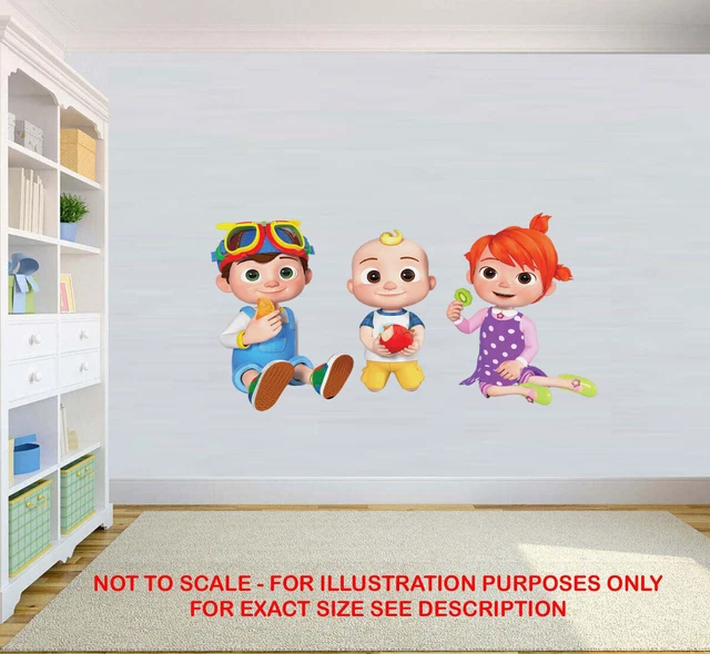 COCOMELON WALL STICKER Kids Nursery Rhymes Jj Bedroom Decal Gift £1.99 ...