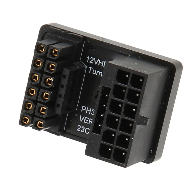 (BLACK)GPU PCIE CONNECTOR 12V 16P To 16P Male To Female GPU Power ...