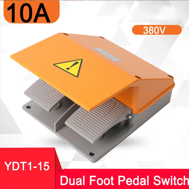 FOOT PEDAL SWITCH Treadle Machine Control Heavy Duty Toe Guard FullL ...