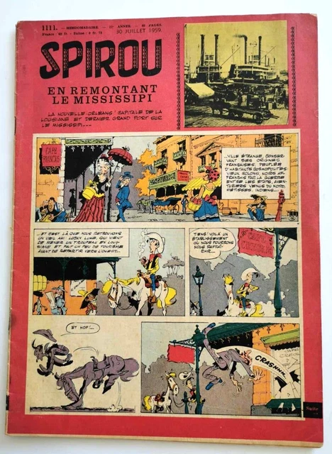 MAGAZINE SPIROU N° 1111 / Juillet 1959 / Lucky Luke - Churchill - Buck Danny EUR 3,80 - PicClick FR