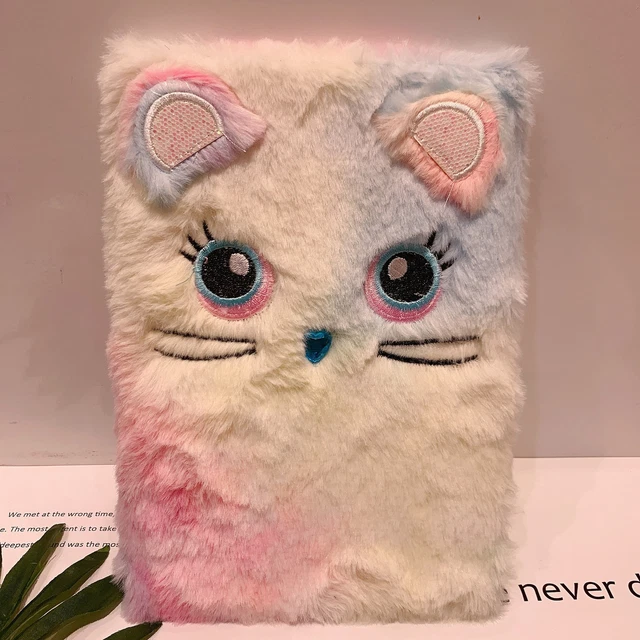 CAT NOTEBOOK KAWAII Journal A5 Agenda Planner Plush Note Book School ...