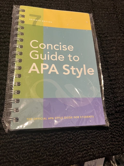 CONCISE GUIDE TO APA Style Seventh 7th Edition New $12.89 - PicClick