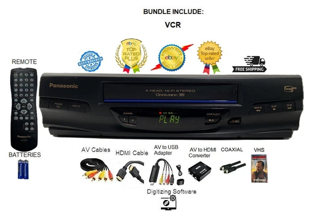 PANASONIC VCR TRANSFER/CONVERT VHS to Digital File/ DVD, AV to USB ...