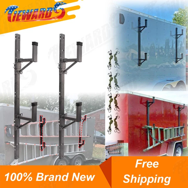TIEWARDS ADJUSTABLE TRAILER Ladder Rack for Enclosed Trailer Exterior ...