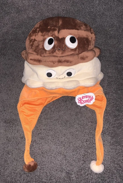 KIDROBOT PLUSH HAT - New - Yummy World - Ice Cream Hat - Double Scoop ...
