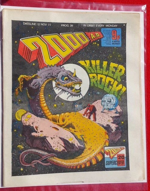 2000AD PROG 38 1st Prince Judge Dredd Issue 1 Comic Bag and Board 12 11 ...