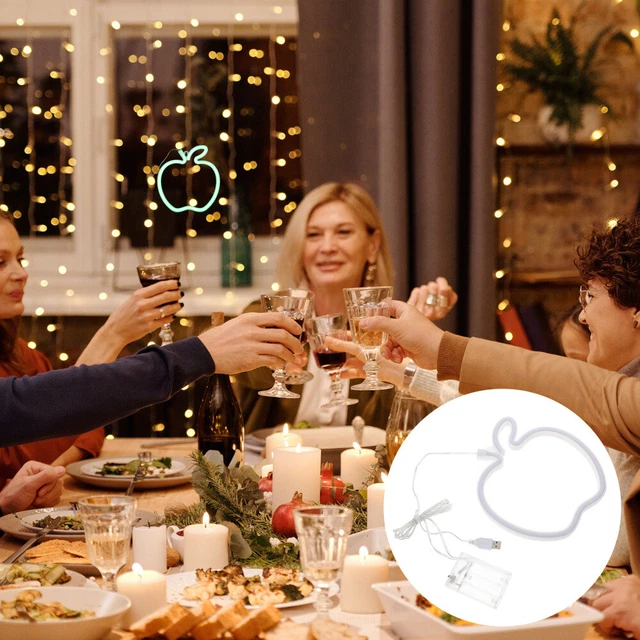 NEON LAMP DECOR Apples LED Sign Light Wall Decorate Decorative Lights £ ...