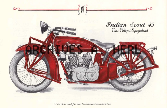 INDIAN SCOUT 45 motorcycle print image ca 8 x 10 print poster 8 EUR 8 ...