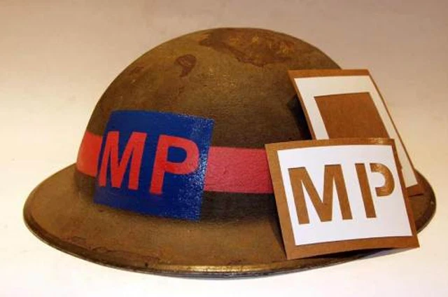 BRITISH HELMET STENCIL Corp of MP WW2 Decal Template Tommy WWII ...