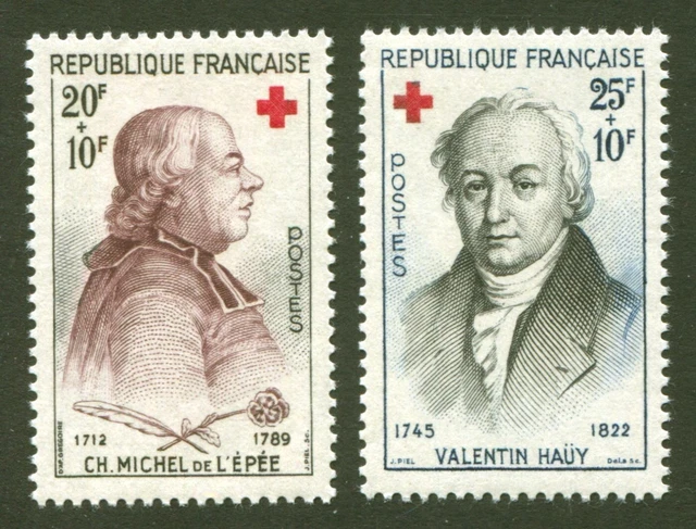 FRANCE SCOTT# B337-8, Red Cross Semipostal Issue, 1959 set of 2 Stamps ...