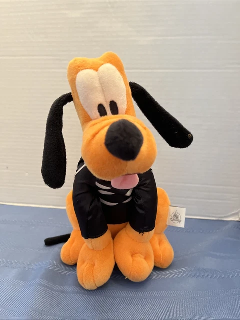 DISNEY THEME PARKS Orange Pluto Halloween Skeleton "Leather" Jacket ...