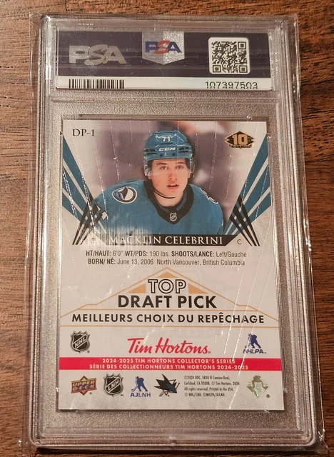 2024-25 TIM HORTONS Macklin Celebrini Top Draft Pick #Dp-1 Rookie 1: ...
