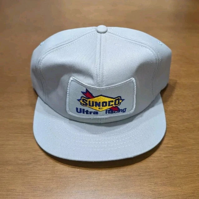 VINTAGE 90S NASCAR Sunoco Ultra Racing Gray Snapback Hat Cap ...
