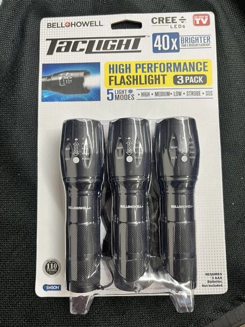 BELL + HOWELL Taclight High-Powered Tactical Flashlight As Seen On TV 3 ...