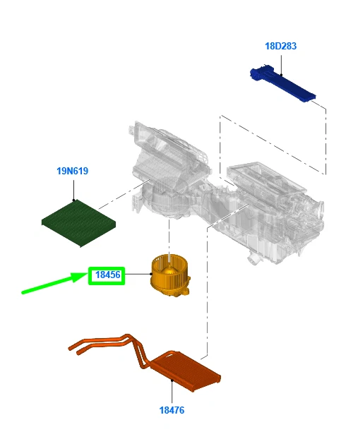 FORD RANGER T6 MK1 Heater Blower Fan Motor Assy LHD 2311105 NEW GENUINE ...