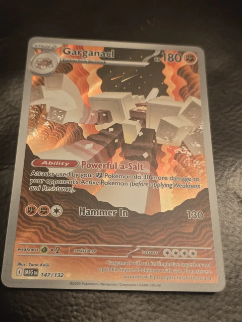 POKÉMON TCG MEGA Evolution Garganacl 147/132 Illustration Rare £3.31 ...