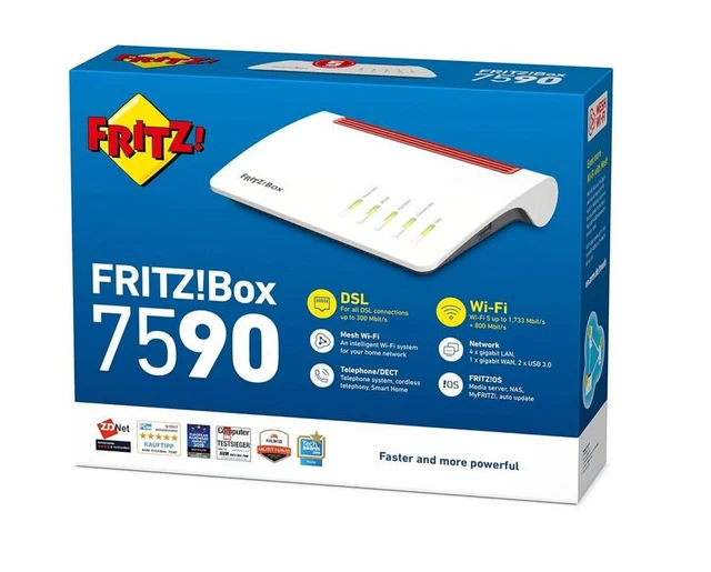 AVM FRITZ!BOX 7590 Double Bande WLAN Router-Integriertes VDSL Modem ...