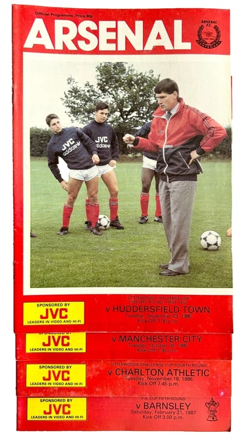 4 X ARSENAL Home Programme from the 1986-87 Season - All Pictured and ...