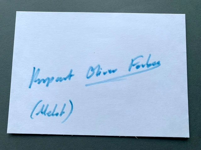 RUPERT OLIVER FORBES Tenor Opera Signed Lettercard 10x15 Autograph £12. ...