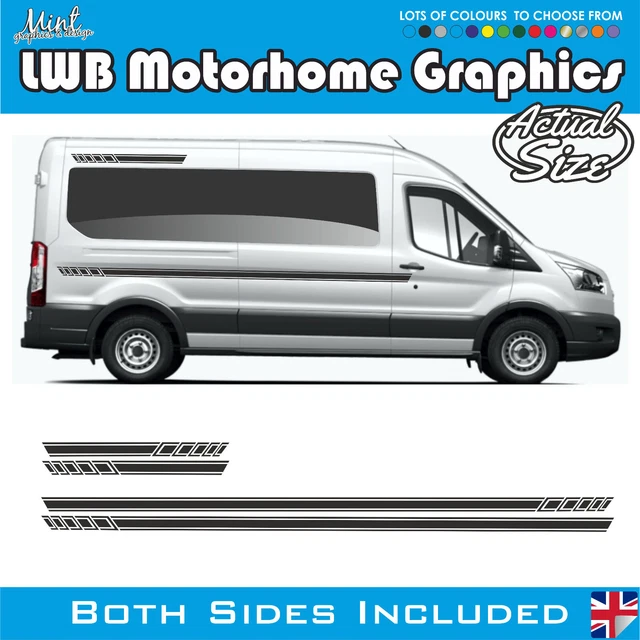 LWB FORD TRANSIT MK8 L3 MK7 compatible CAMPER van Motorhome GRAPHICS ...