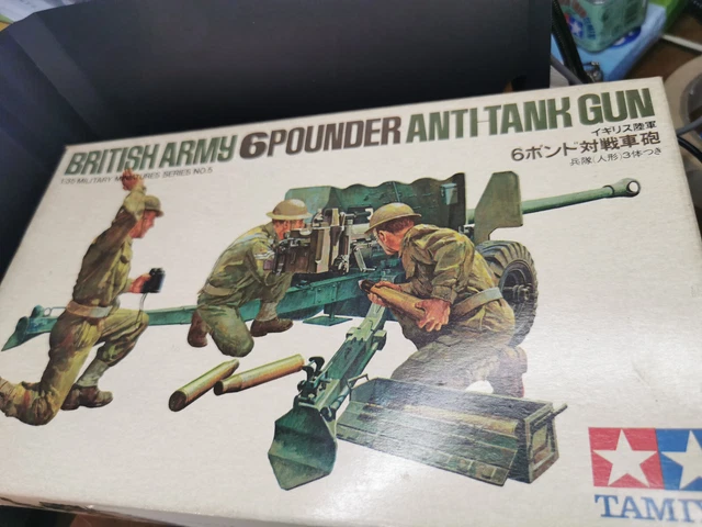 TAMIYA BRITISH ARMY 6 Pounder Anti-Tank Gun Tamiya | No. 35005 | 1:35 ...
