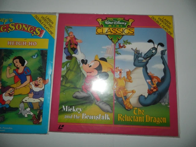 WALT DISNEY MINI Classics Double Feature + Sing Along Songs LASERDISCS ...