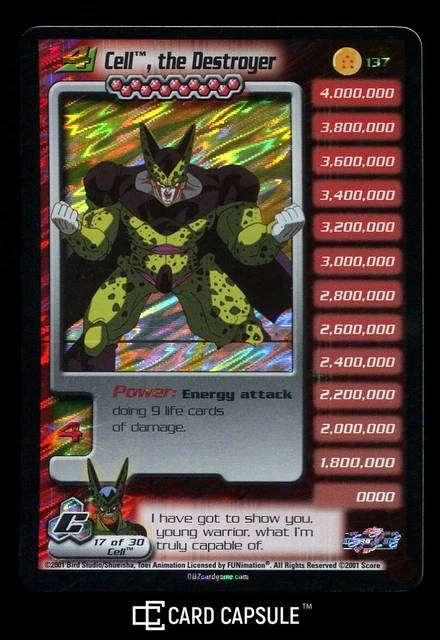 DBZ DRAGON BALL Z Cell, The Destroyer 137 CCG FOIL saga à cellules ...