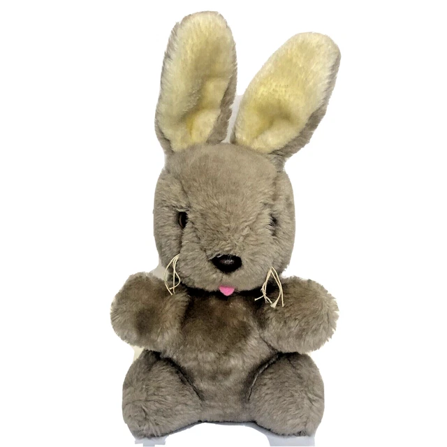 VINTAGE BUNNY RABBIT Well Made Toys Plush Stuffed Animal Brown Tan $20. ...