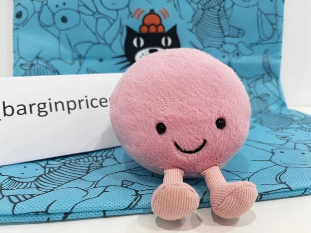 JELLYCAT AMUSEABLES MIA Macaron Plus Pink NEW Soft Plush w/Tags & Dust ...
