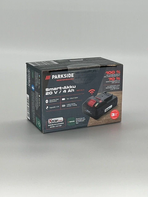 PARKSIDE PERFORMANCE 20V 4Ah Akku Batterie Smart Home Bluetooth Neu ...