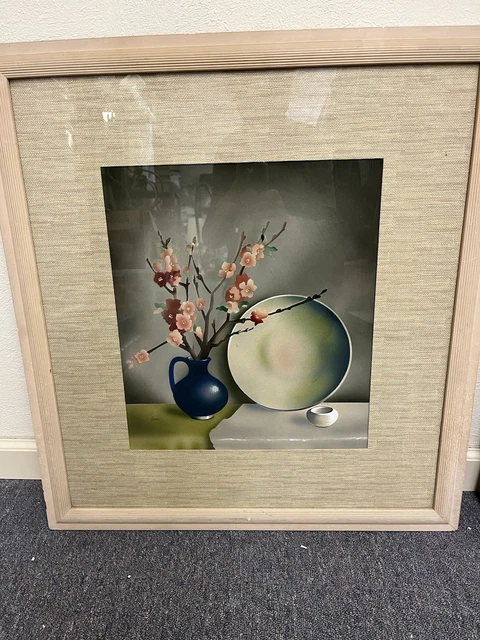 VINTAGE BENJAMIN HARRIS Listed Artist Watercolor Painting Still Life ...