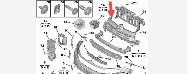 GRILLE PARE-CHOCS AVANT C5 Aircross A1638495080 EUR 306,00 - PicClick FR