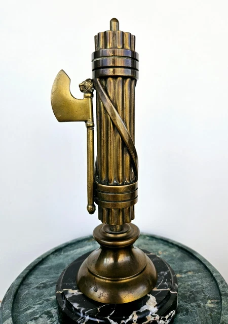 ANTIQUE FASCIO LITTORIO Tabletop Italian Bronze Fascist Symbol from the ...