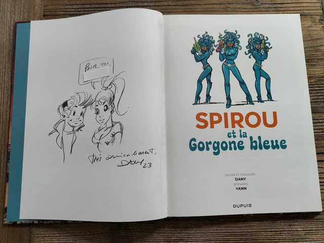 SPIROU ET LA gorgone bleue DEDICACE 2 persos EO 2023 TRES BON ETAT Dany ...
