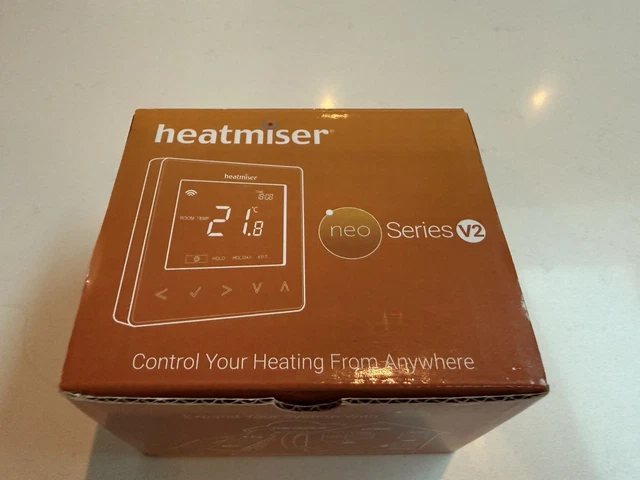 HEATMISER NEO SERIES V2 Programmable Electric Thermostat Glacier White ...