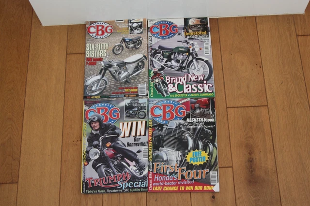 CLASSIC BIKE GUIDE - CBG - VINTAGE MOTORCYLE MAGAZINES -x4 Issues 1996 ...