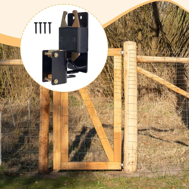 TWO WAY LOCKABLE Gate Latch Cattle Gate Latch for Pet Cages Horse ...