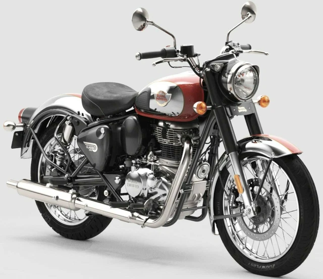 ROYAL ENFIELD CLASSIC 350 ReBorn CHROME RED SCALE MODEL £51.84 ...