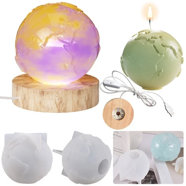 GLOBE MOLD,3D EARTH Epoxy Resin Casting Mold for DIY Soap Scented $8.16 ...