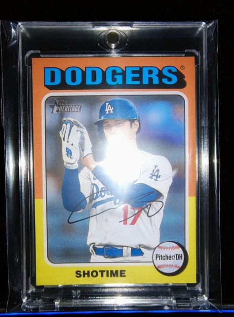 2024 TOPPS HERITAGE Shohei Ohtani variante surnom « Shotime » SSP LA ...