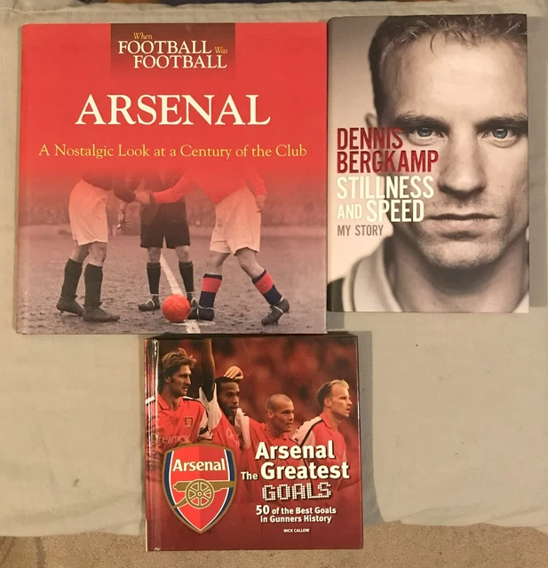 ARSENAL FOOTBALL CLUB Collectibles Books Job Lot x 3, Bergkamp ...