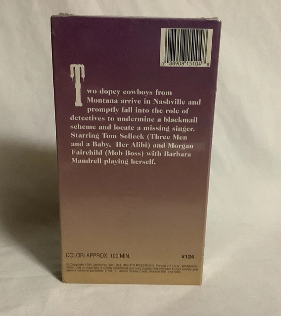 THE CONCRETE COWBOYS - VHS Tom Selleck - Morgan Fairchild - New/Sealed ...