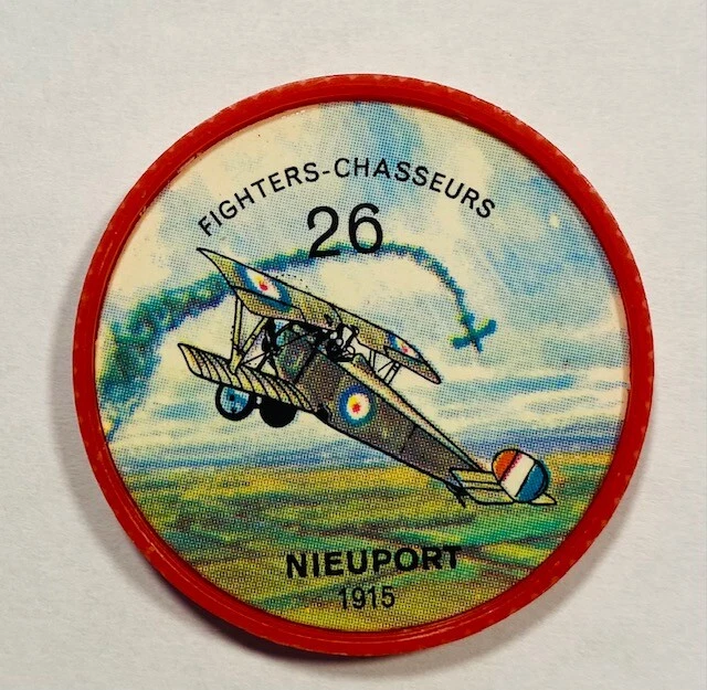 VINTAGE JELLO HOSTESS Airplane Wheel Coin #26 NIEUPORT 1915 #3 $5.00 ...