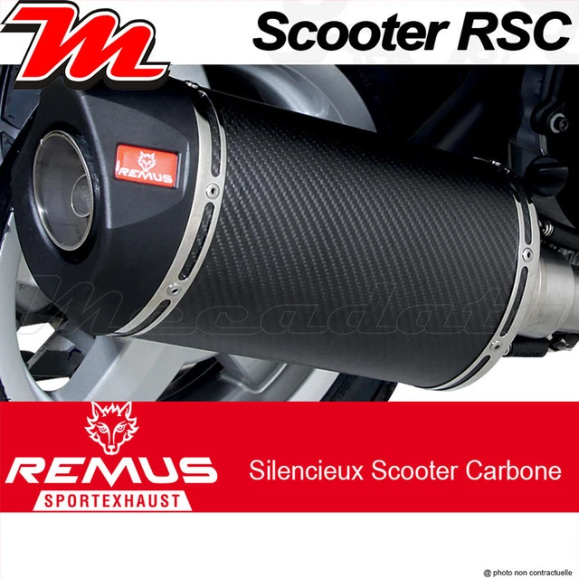 REMUS RSC CARBON Piaggio Vespa S 125 i e 3V 12 exhaust pot > with Cat ...