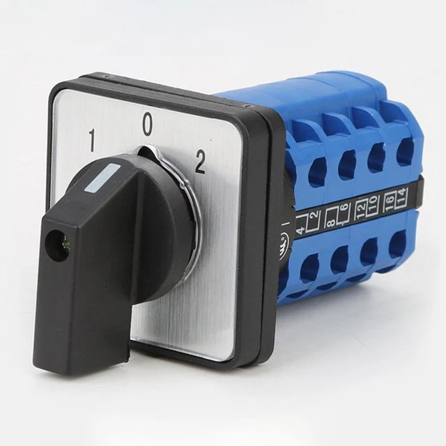 3 POSITION ROTARY Switch 660V 20A 4 Poles 16 Terminals for CNC and ...