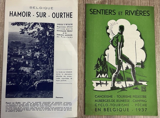 BELGIQUE HAMOIR SUR Ourthe Et Sentiers Et Riviere 1937 EUR 140,00 ...