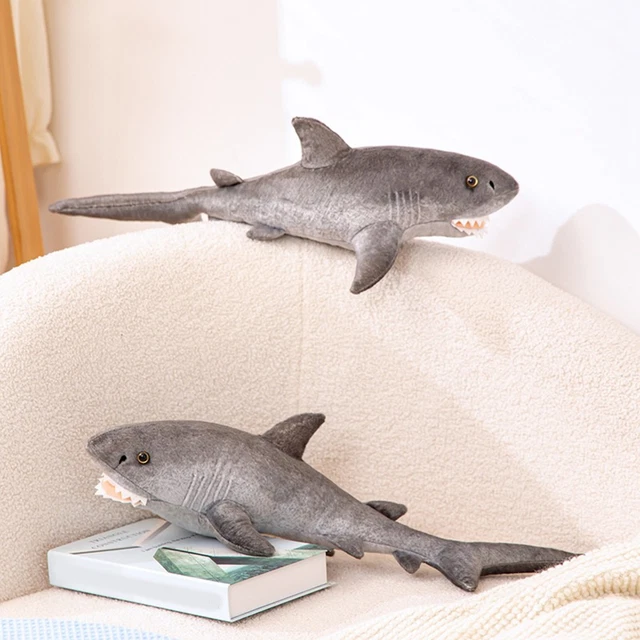 SHARK PLUSH TOY 60cm Giant Cartoon Simulation Shark Stuffed Marine ...