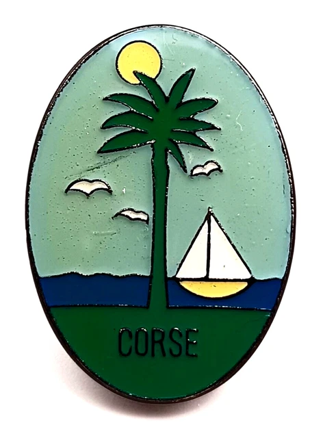 PIN'S CORSE PALMIER Voilier Pays France Région Corse 29 mm Signé Qualité Collect EUR 4,99 ...