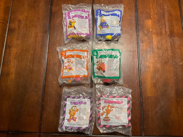 Mcdonalds Happy Meal Garfield 1989 Complete Set Including Under 3 Mip