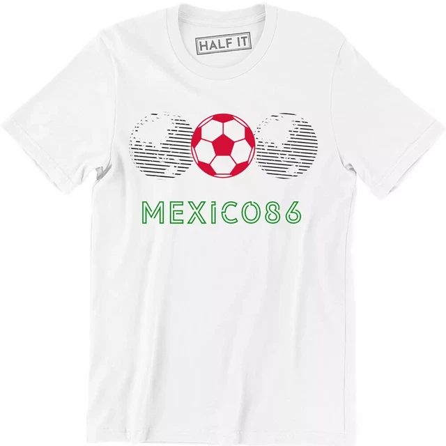 MEXICO 86 T-SHIRT Logo 80S Football Retro World Cup Maradona Cool Gift 125 £5.50 - PicClick UK